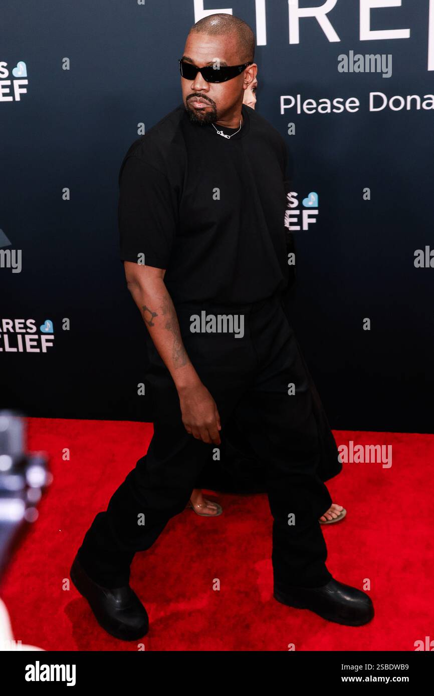 Los Angeles, USA. 02nd Feb, 2025. Kanye West walking on the red carpet ...
