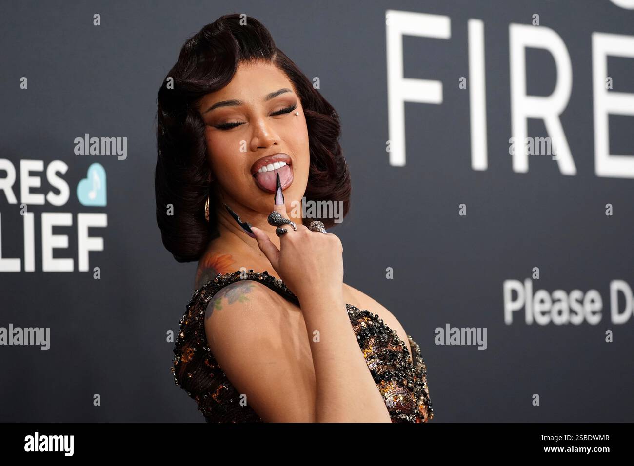 Cardi B arrives at the 67th annual Grammy Awards on Sunday, Feb. 2 ...