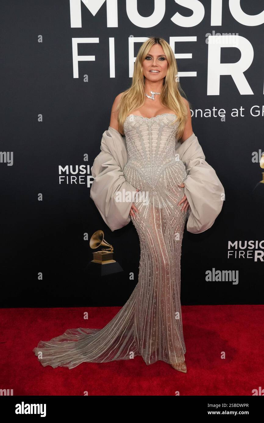 Heidi Klum arrives at the 67th annual Grammy Awards on Sunday, Feb. 2 ...