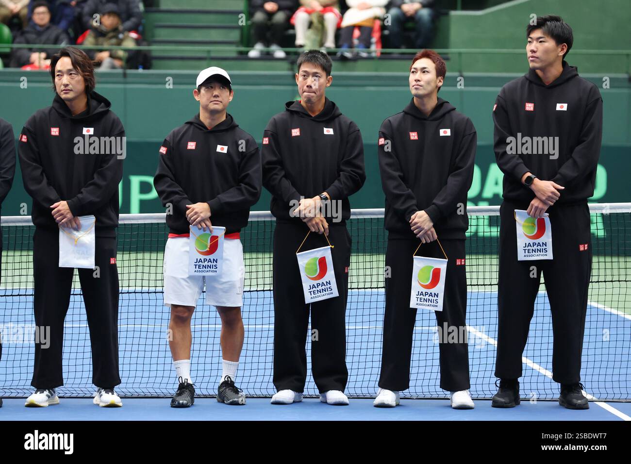 Bourbon Beans Dome, Hyogo, Japan. 31st Jan, 2025. (L to R) Go Soeda, Yoshihito Nishioka, Kei ...