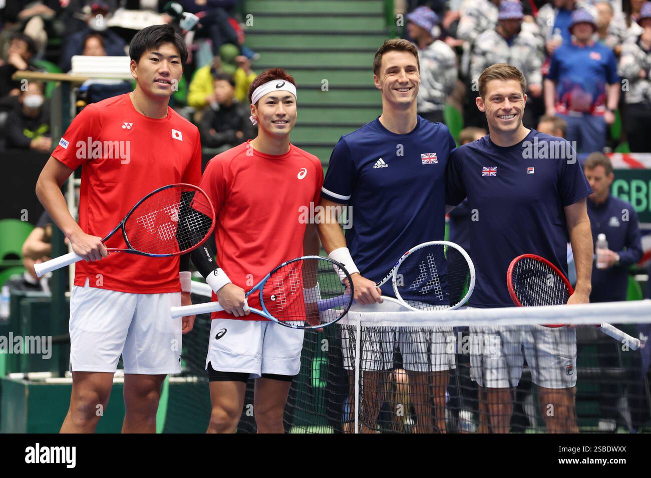 Bourbon Beans Dome, Hyogo, Japan. 1st Feb, 2025. (L to R) Yosuke Watanuki & Takeru Yuzuki (JPN ...