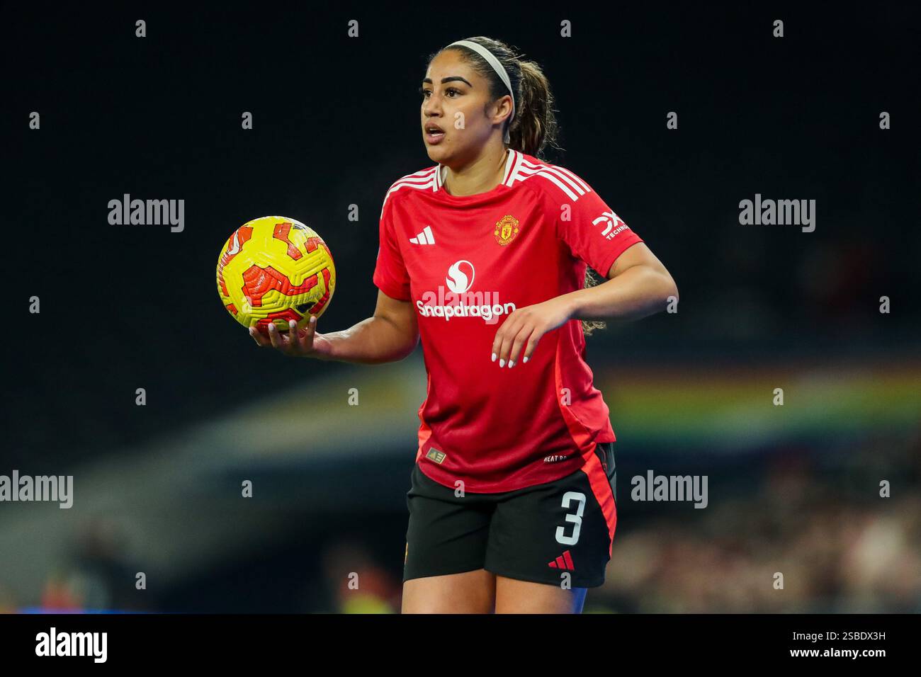 London, UK. 02nd Feb, 2025. Gabby George of Manchester United Women in ...
