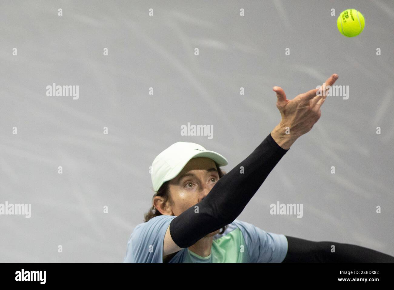 Frisco, Texas, USA. 2nd Feb, 2025. JOHN-PATRICK SMITH (AUS) serves ...