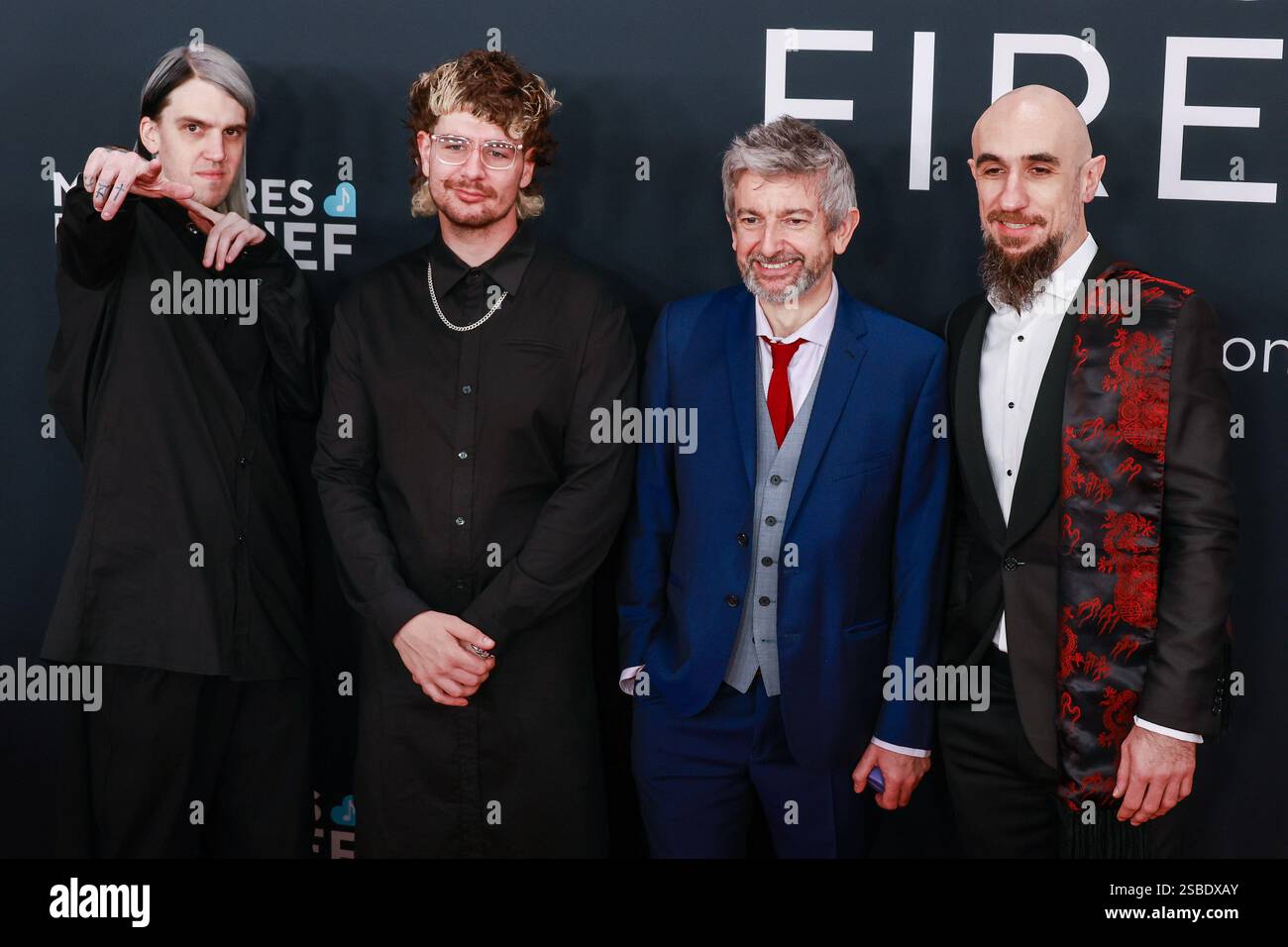 Los Angeles, USA. 02nd Feb, 2025. Alpha Wolf walking on the red carpet ...