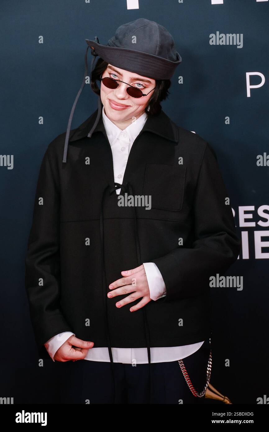 Los Angeles, USA. 02nd Feb, 2025. Billie Eilish walking on the red carpet during the 67th Grammy ...