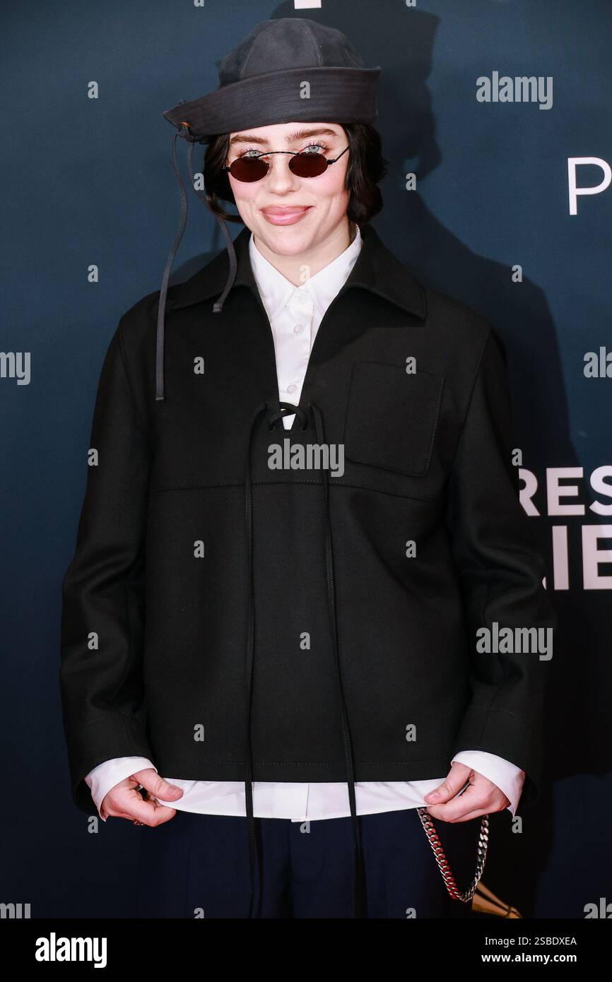 Los Angeles, USA. 02nd Feb, 2025. Billie Eilish walking on the red carpet during the 67th Grammy ...