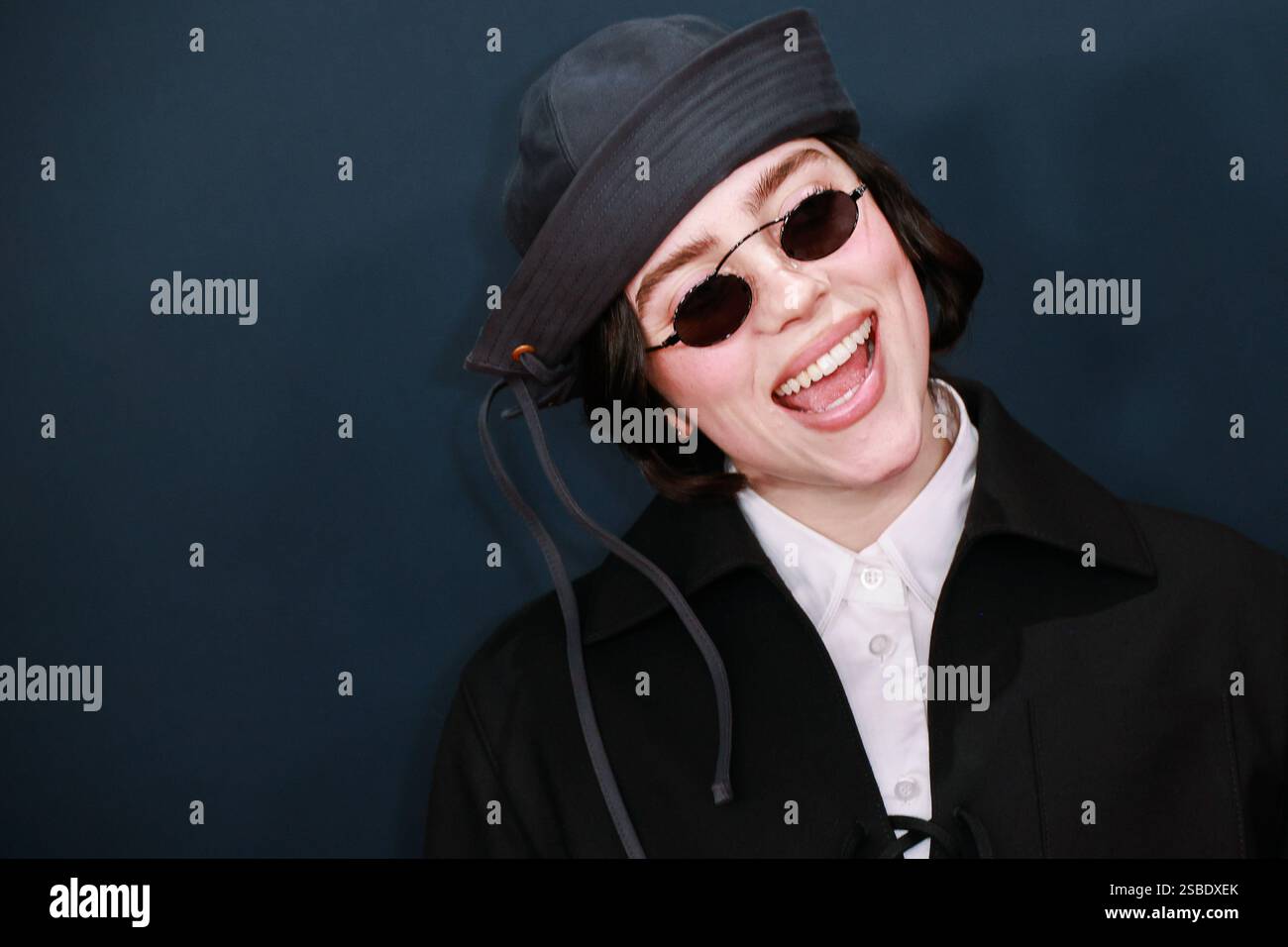 Los Angeles, USA. 02nd Feb, 2025. Billie Eilish walking on the red carpet during the 67th Grammy ...