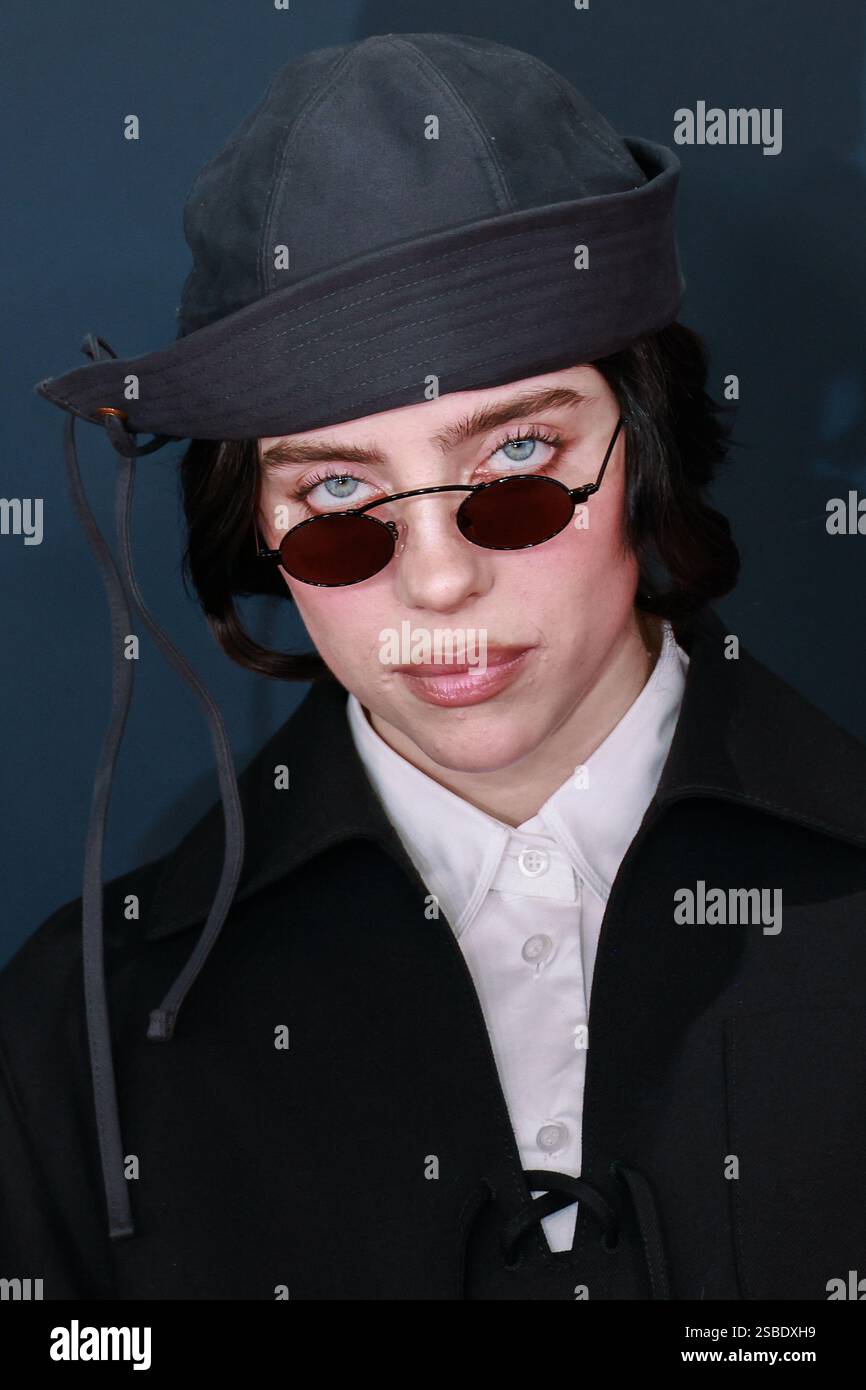 Los Angeles, USA. 02nd Feb, 2025. Billie Eilish walking on the red carpet during the 67th Grammy ...