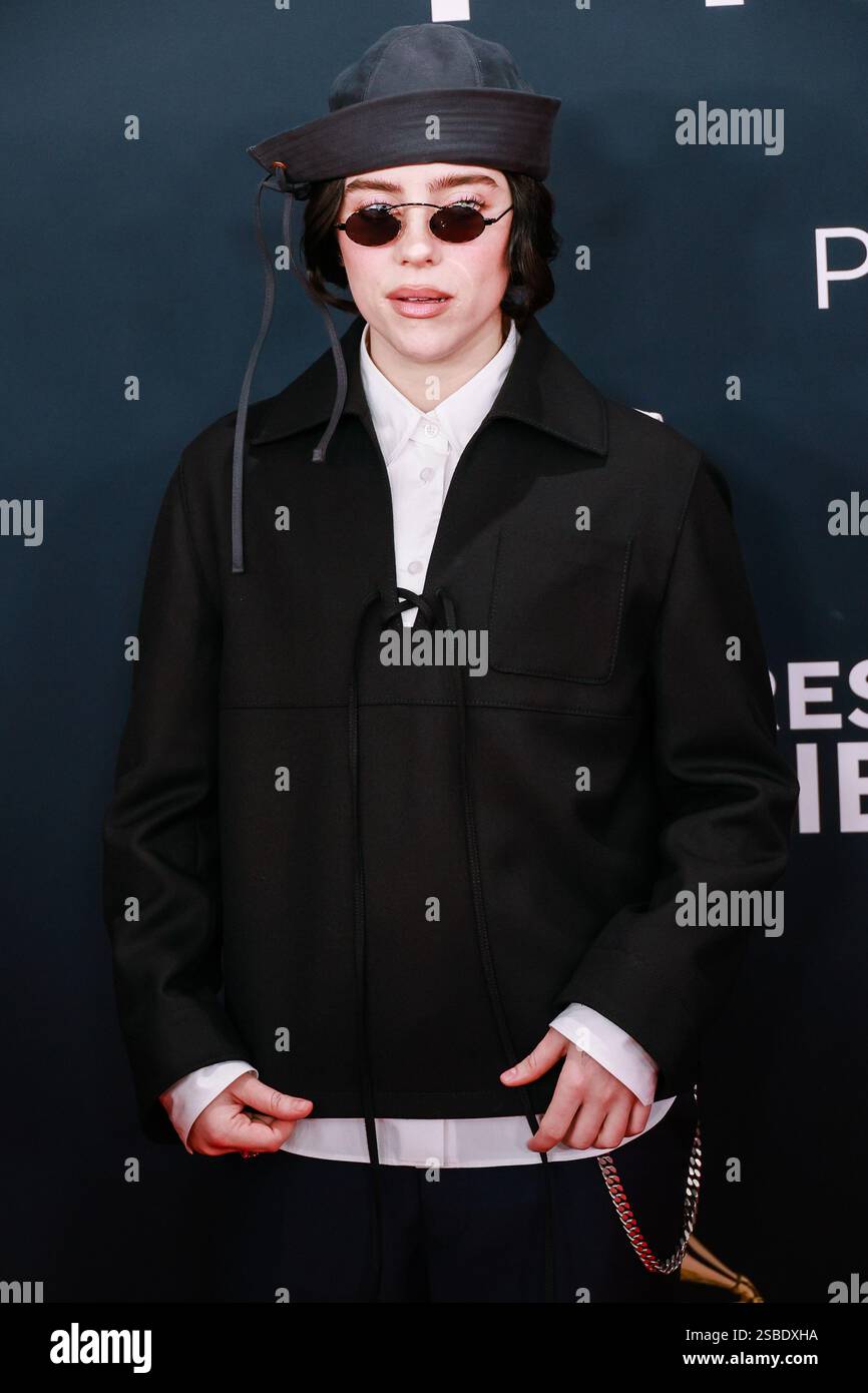Los Angeles, USA. 02nd Feb, 2025. Billie Eilish walking on the red carpet during the 67th Grammy ...