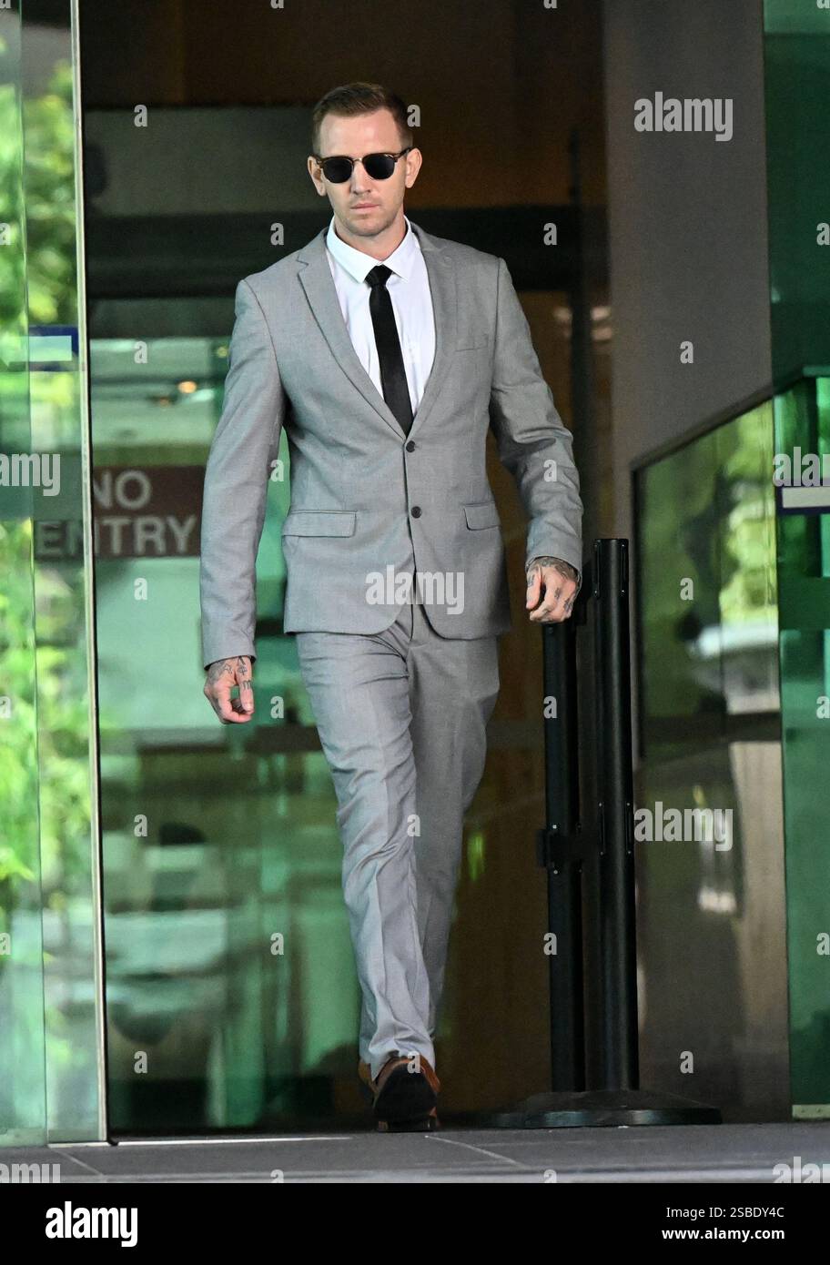 Brisbane, Australia. 03rd Feb, 2025. Joshua James Small is seen leaving ...