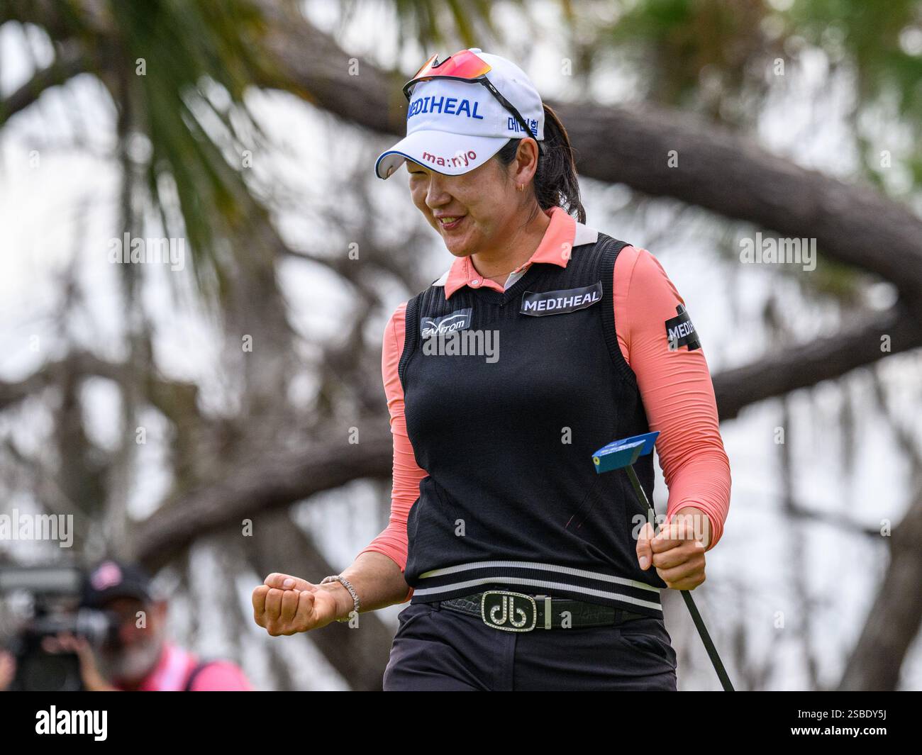 Orlando, FL, USA. 2nd Feb, 2025. A Lim Kim of South Korea reacts to ...