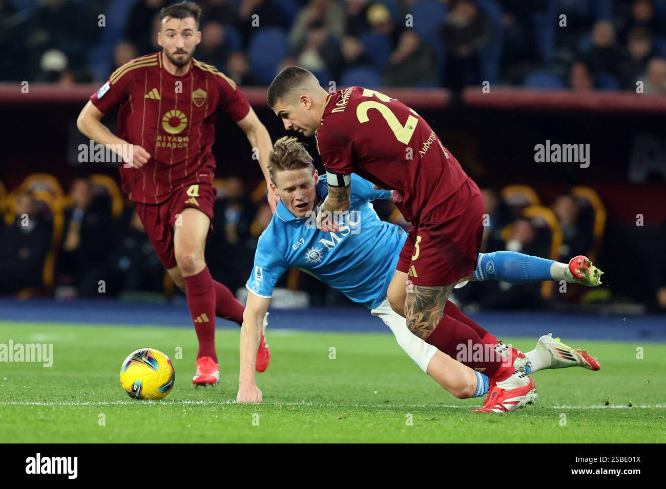 Rome, Italy 02.02.2025 : Scott Mctominay of Napoli, Gianluca Mancini of ...