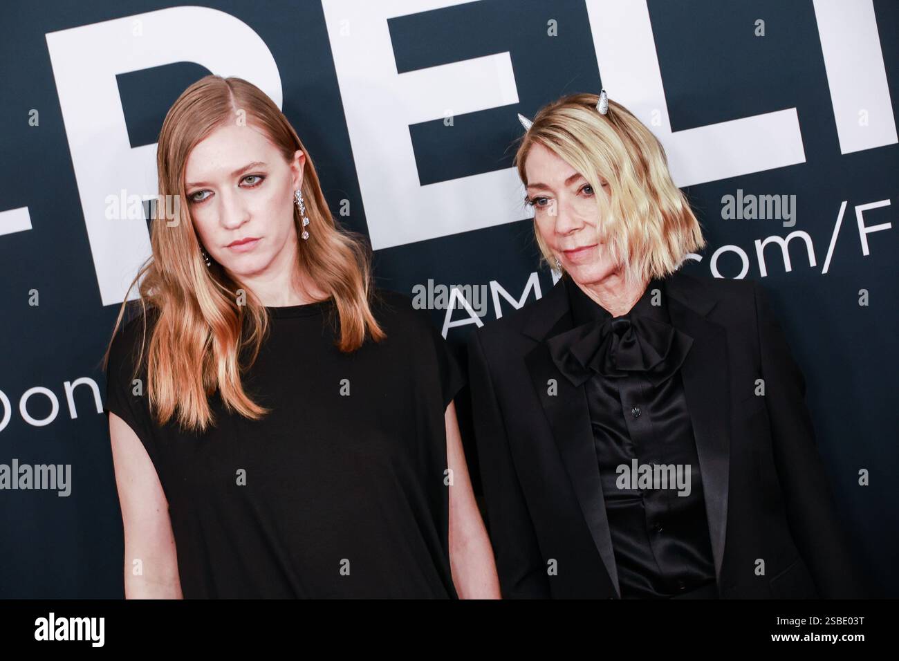 Los Angeles, USA. 02nd Feb, 2025. Coco Gordon Moore and Kim Gordon ...