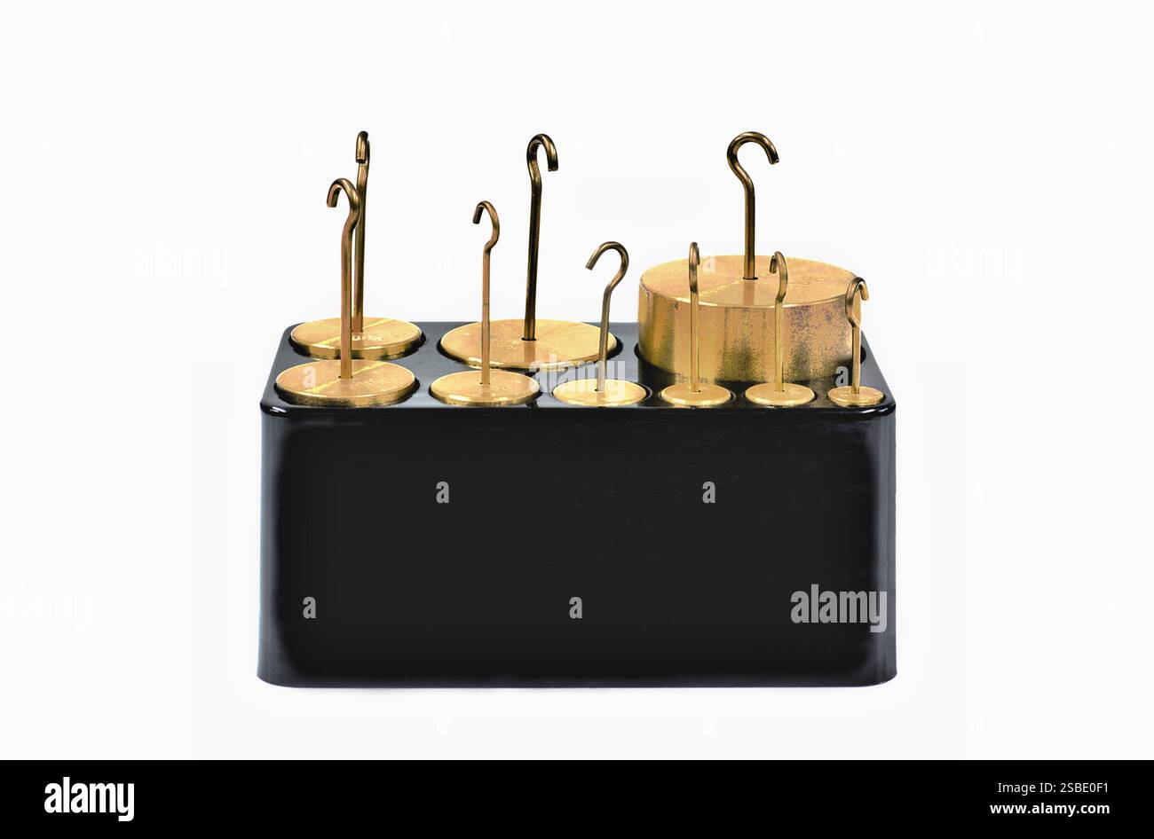 Brass hooked weights scientific laboratory measuring equipment tools in ...