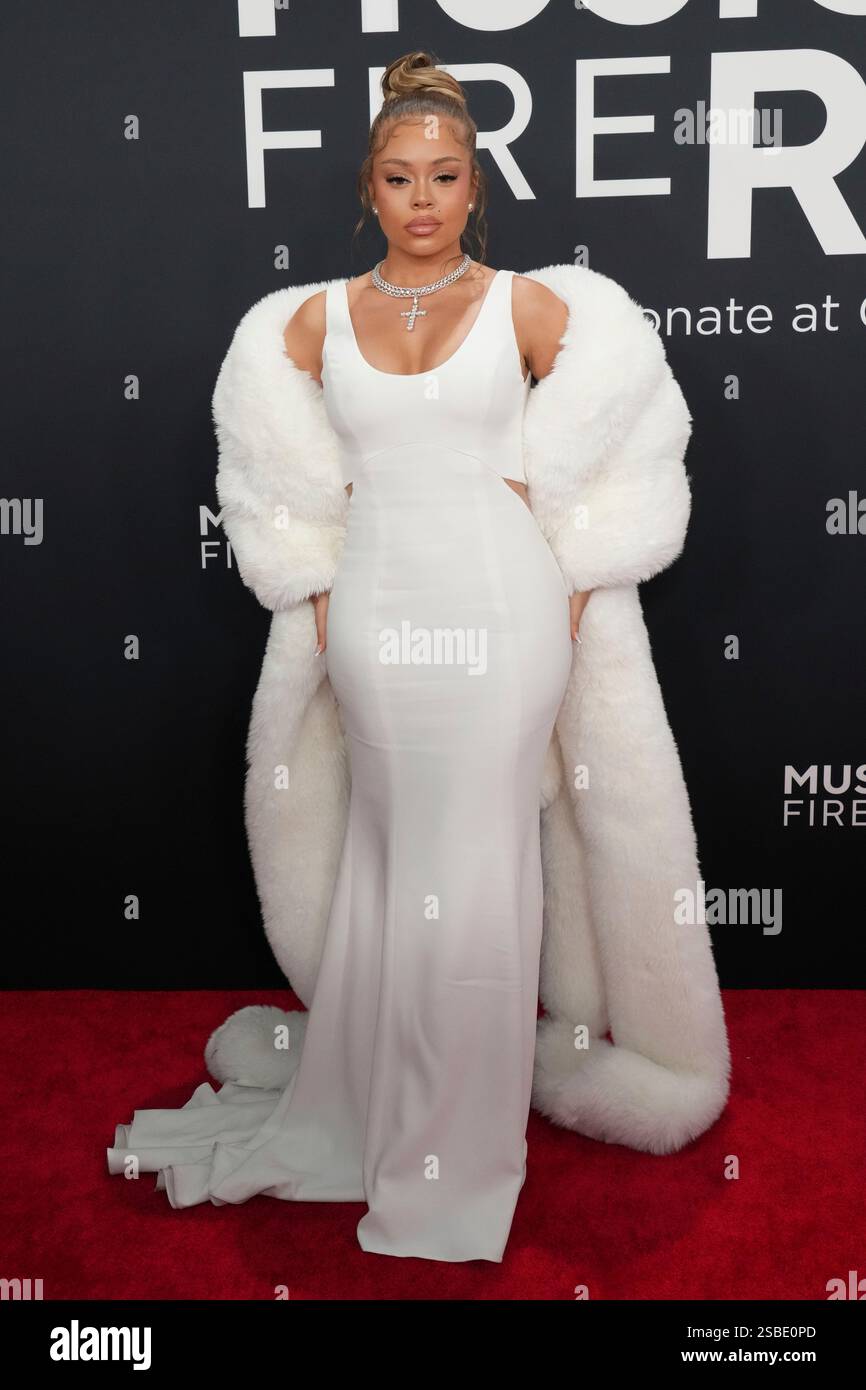 Latto arrives at the 67th annual Grammy Awards on Sunday, Feb. 2, 2025 ...