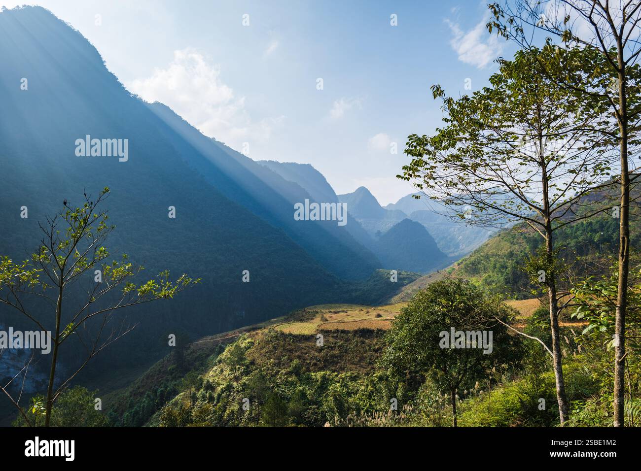 Ha Giang landscape in Northern Vietnam. Popular Ha Giang Loop tour ...