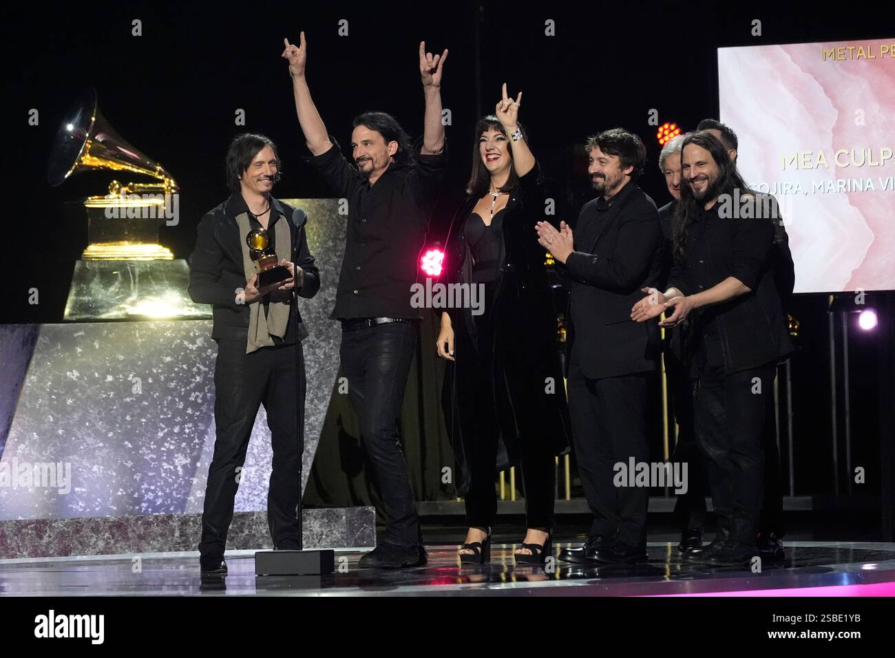Mario Duplantier, from left, Joe Duplantier, Marina Viotti, Victor Le ...