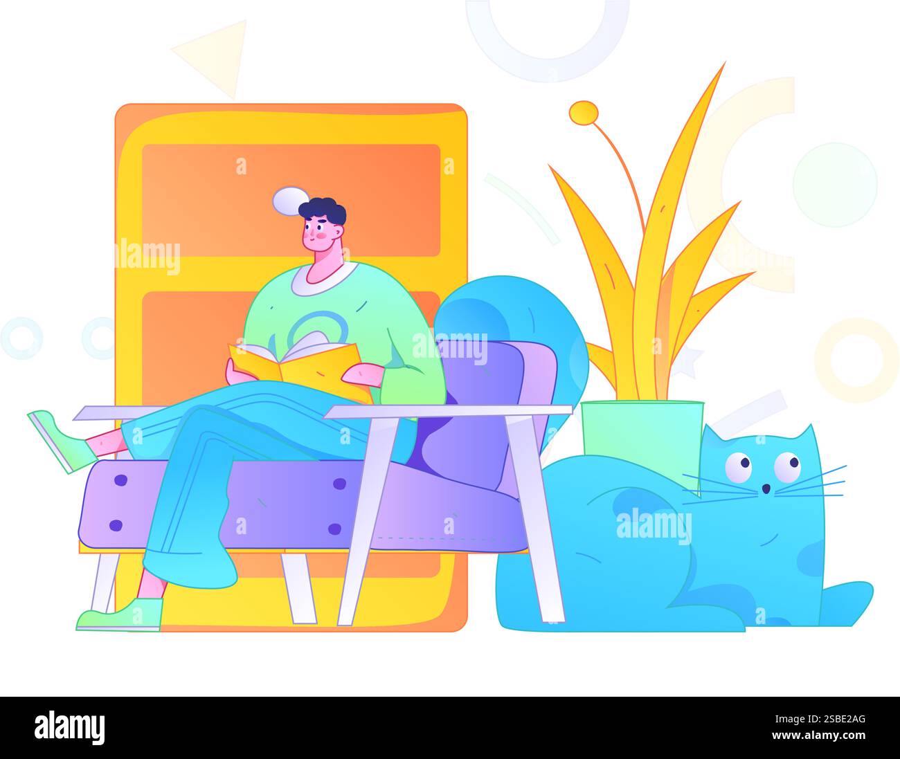 Home indoor character scene flat vector concept operation hand drawn ...