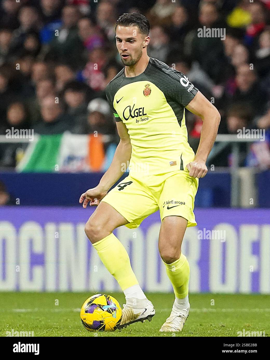Madrid, Spain. 01st Feb, 2025. RCD Mallorca's Martin Valjent during La ...