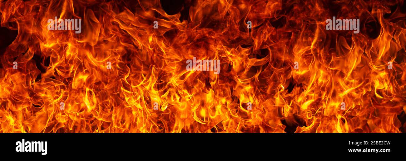 Fire banner. Flames Burning Fire. Blazing fire with vivid colors. Fiery ...
