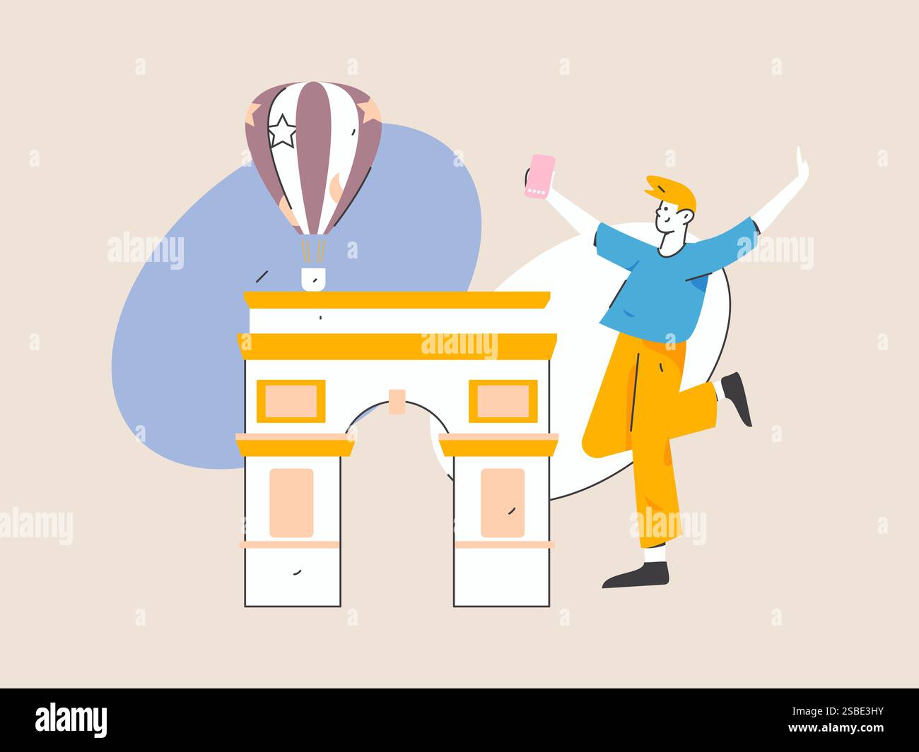 Holiday travel travel characters internet background vector hand drawn ...