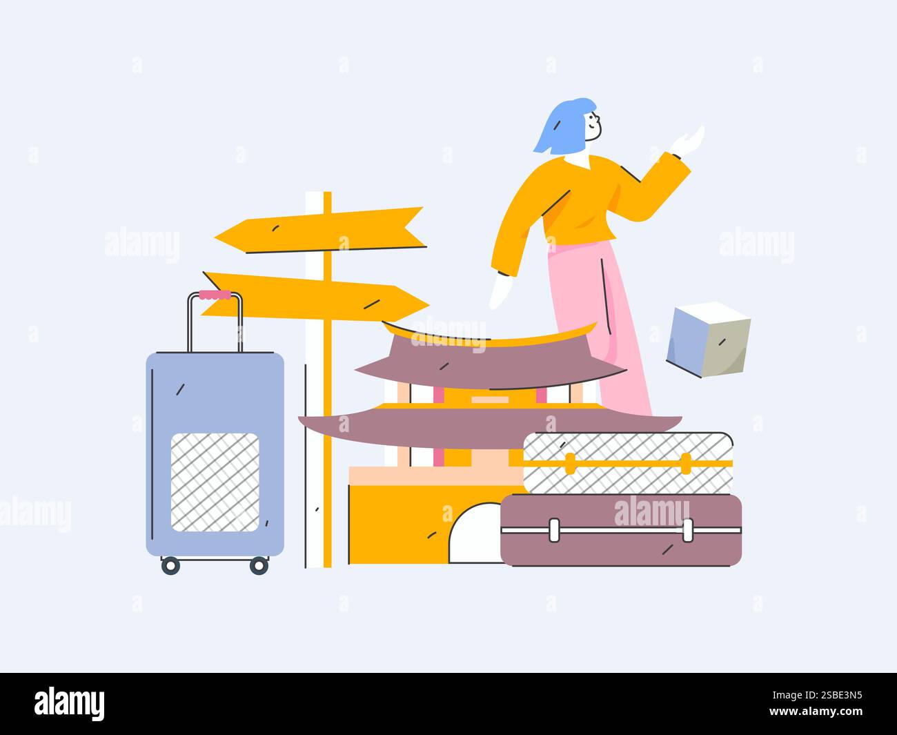 Holiday travel travel characters internet background vector hand drawn ...