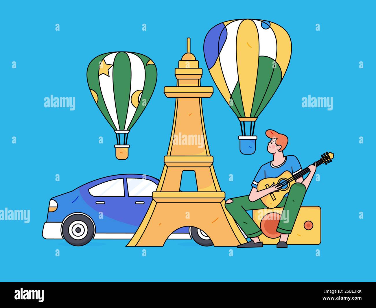 Holiday travel travel characters internet background vector hand drawn ...