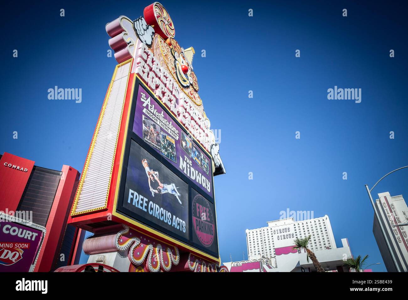 LAS VEGAS, USA - AUGUST 14, 2024: The colorful Circus Circus entrance ...