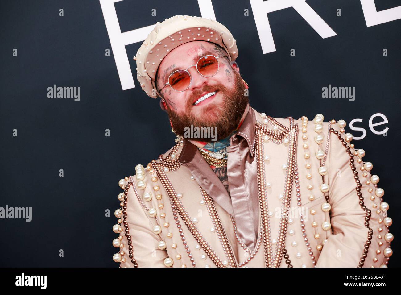 Teddy Swims walking on the red carpet during the 67th Grammy Awards ...
