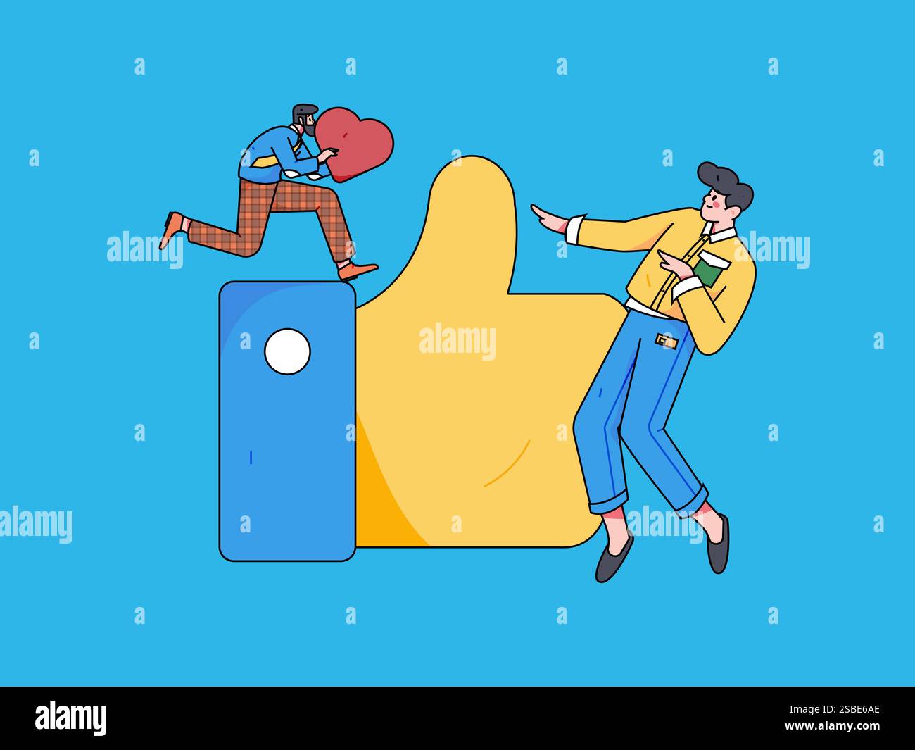 Social media comments flat people vector concept illustration Stock ...