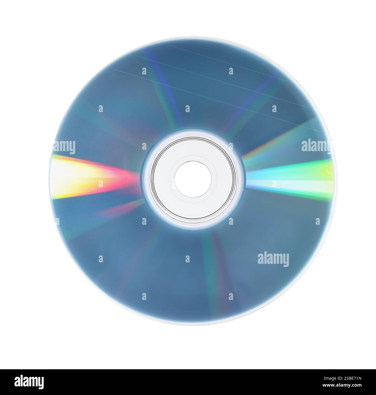 One shiny compact disc isolated on white Stock Photo - Alamy