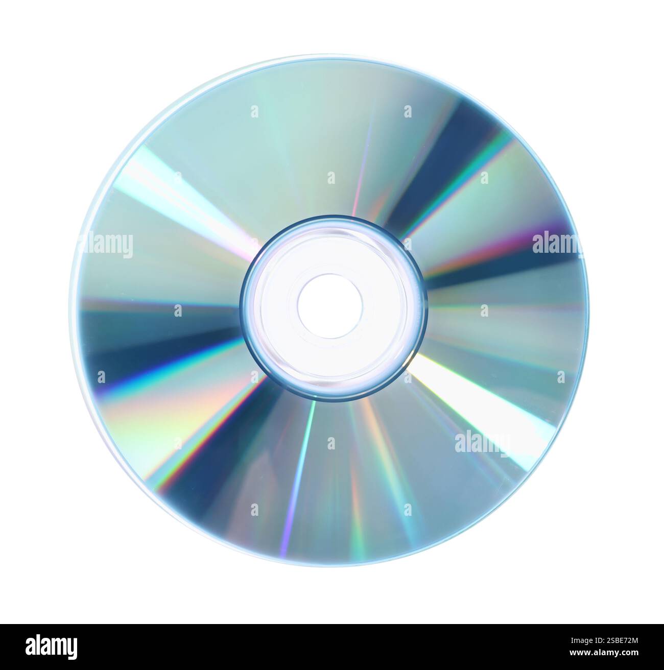 One shiny compact disc isolated on white Stock Photo - Alamy