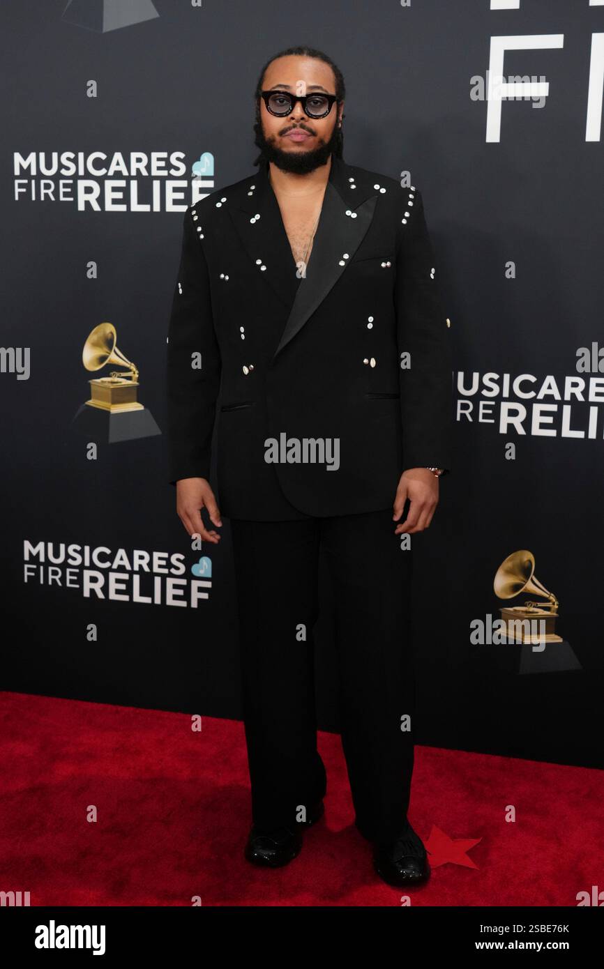 Immanuel Wilkins arrives at the 67th annual Grammy Awards on Sunday ...