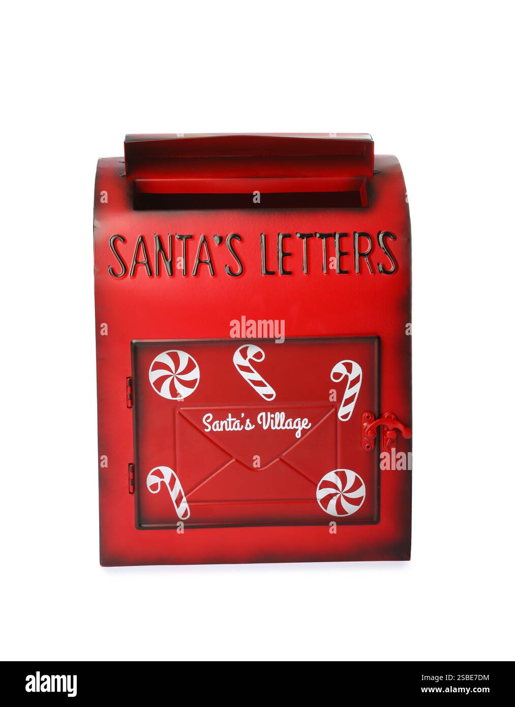 Santa Claus mail box isolated on white. Christmas tradition Stock Photo ...
