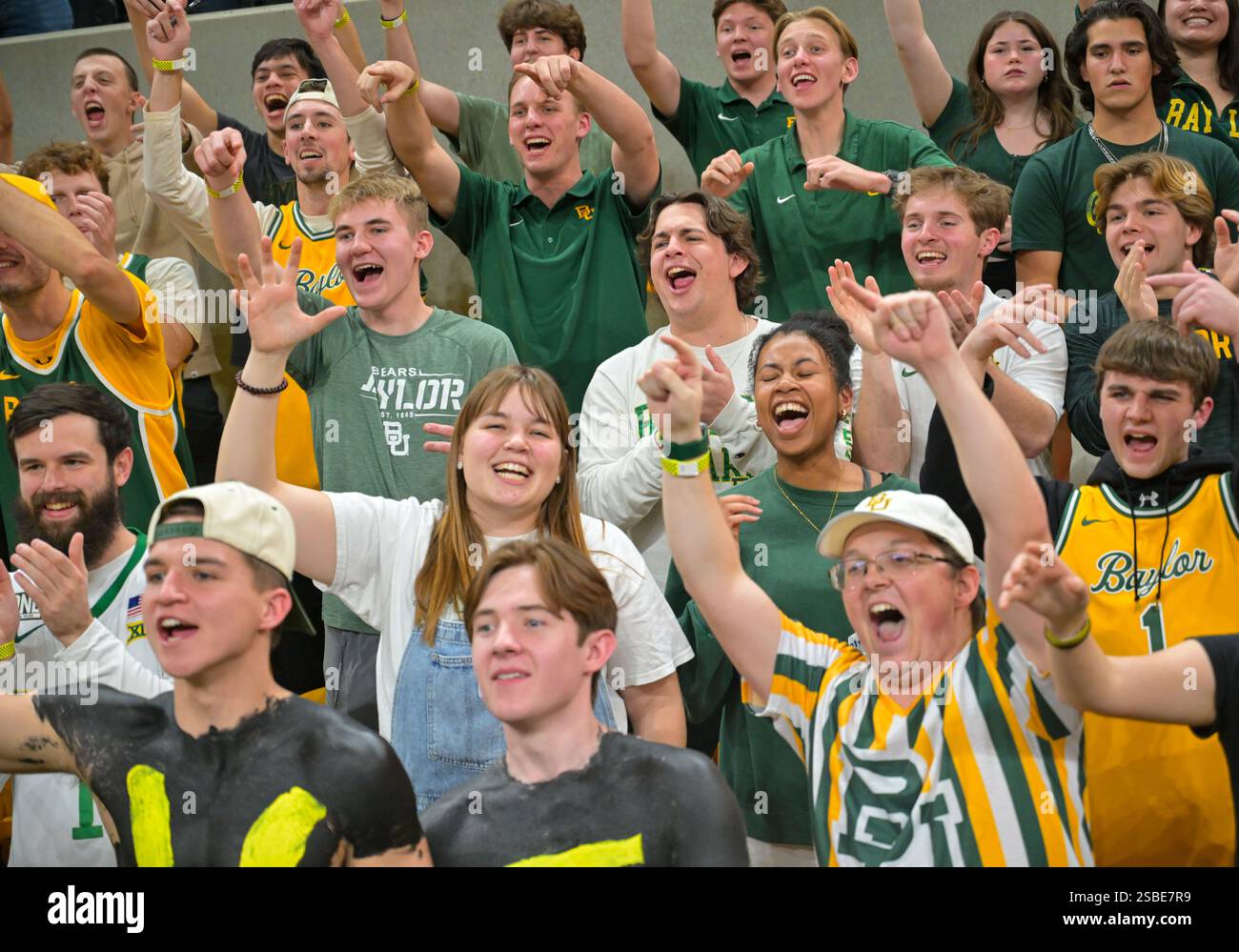 Waco, Texas, USA. 1st Feb, 2025. Baylor Bears students after the NCAA ...