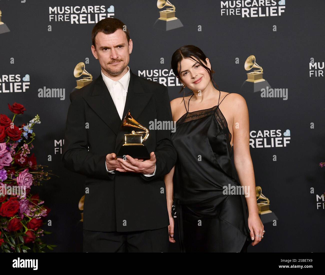Brent David Freaney, left, and Imogene Strauss, winners of the award ...