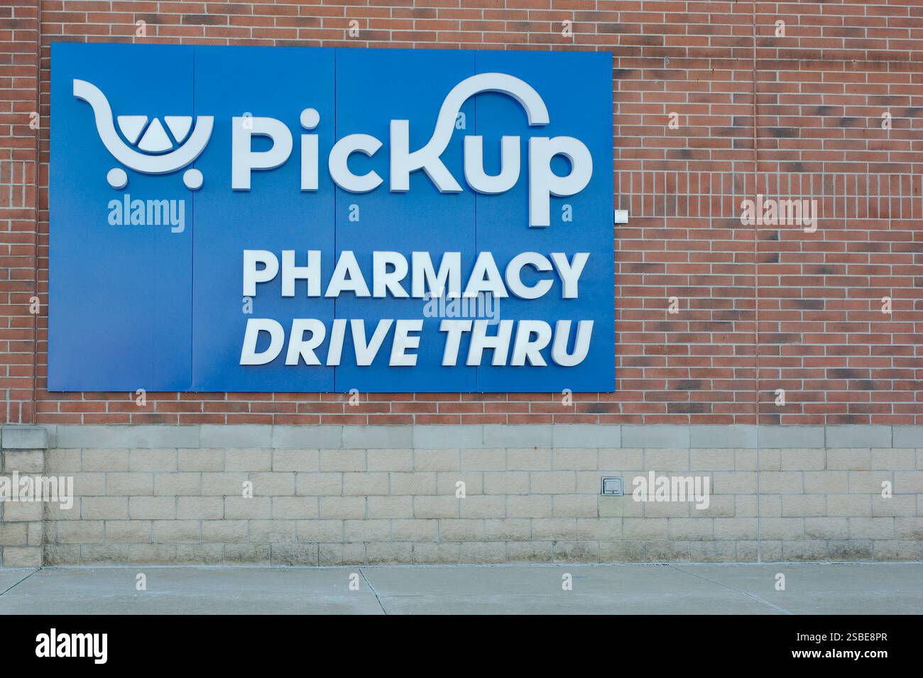 Blue Pickup Pharmacy Drive Thru Signage for Kroger Grocery on ...