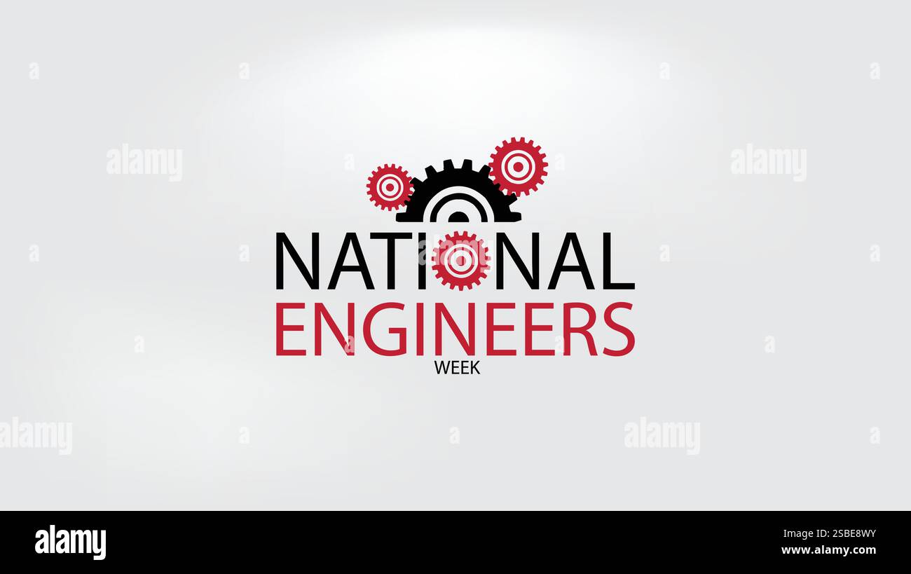Graphic design celebrating National Engineers Week Stock Vector Image ...