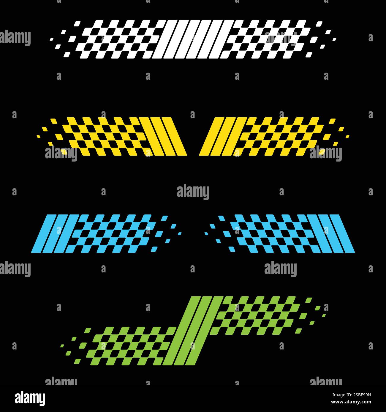 Checkered colour lines set Stock Vector Image & Art - Alamy
