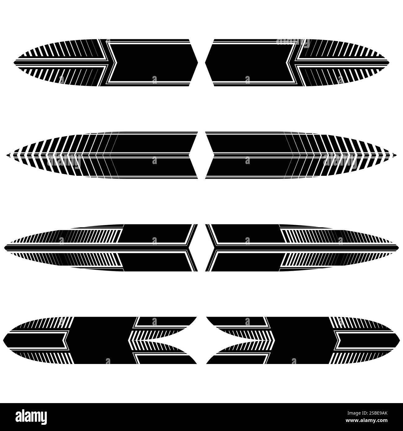 Racing black double decals set Stock Vector Image & Art - Alamy