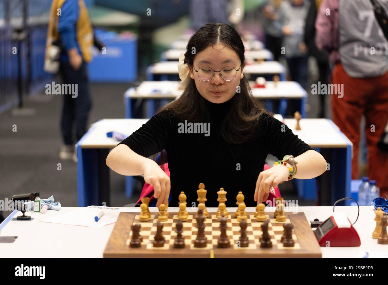 Wijk Aan Zee, Netherlands. 2nd Feb, 2025. Lu Miaoyi of China competes ...