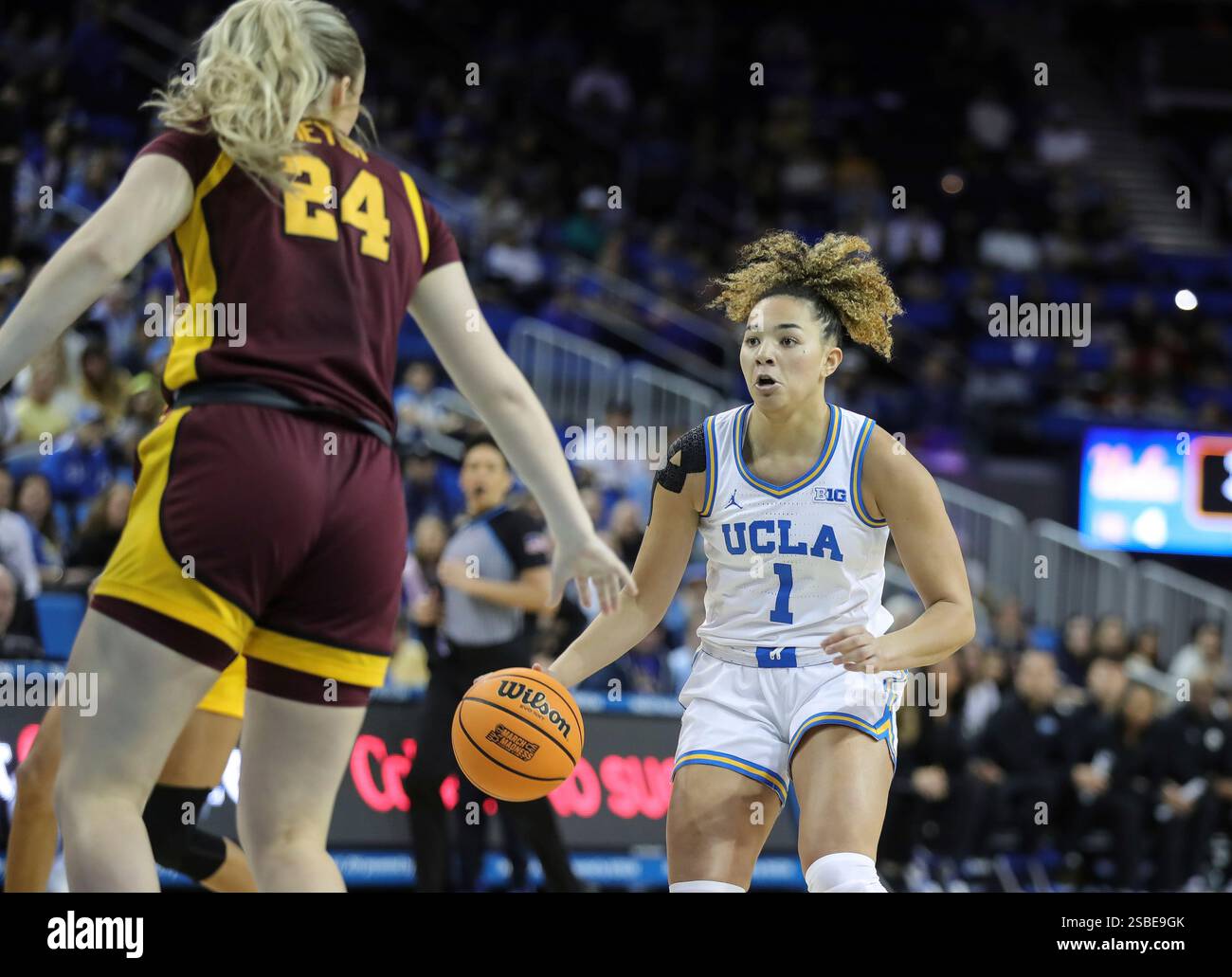 LOS ANGELES, CA - FEBRUARY 2: UCLA Bruins guard Kiki Rice (1) during a ...