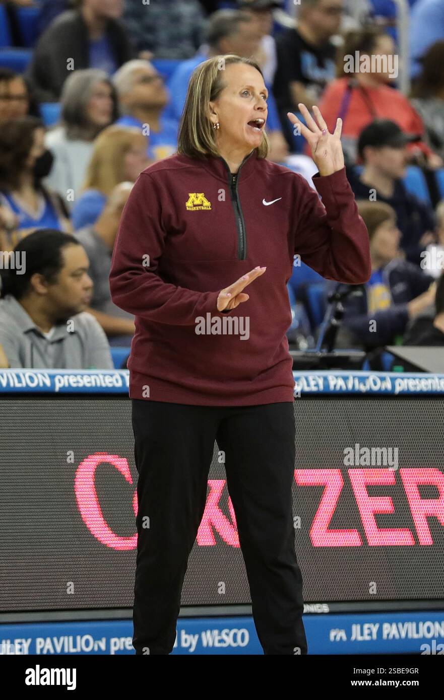 LOS ANGELES, CA - FEBRUARY 2: Minnesota Golden Gophers head coach Dawn ...