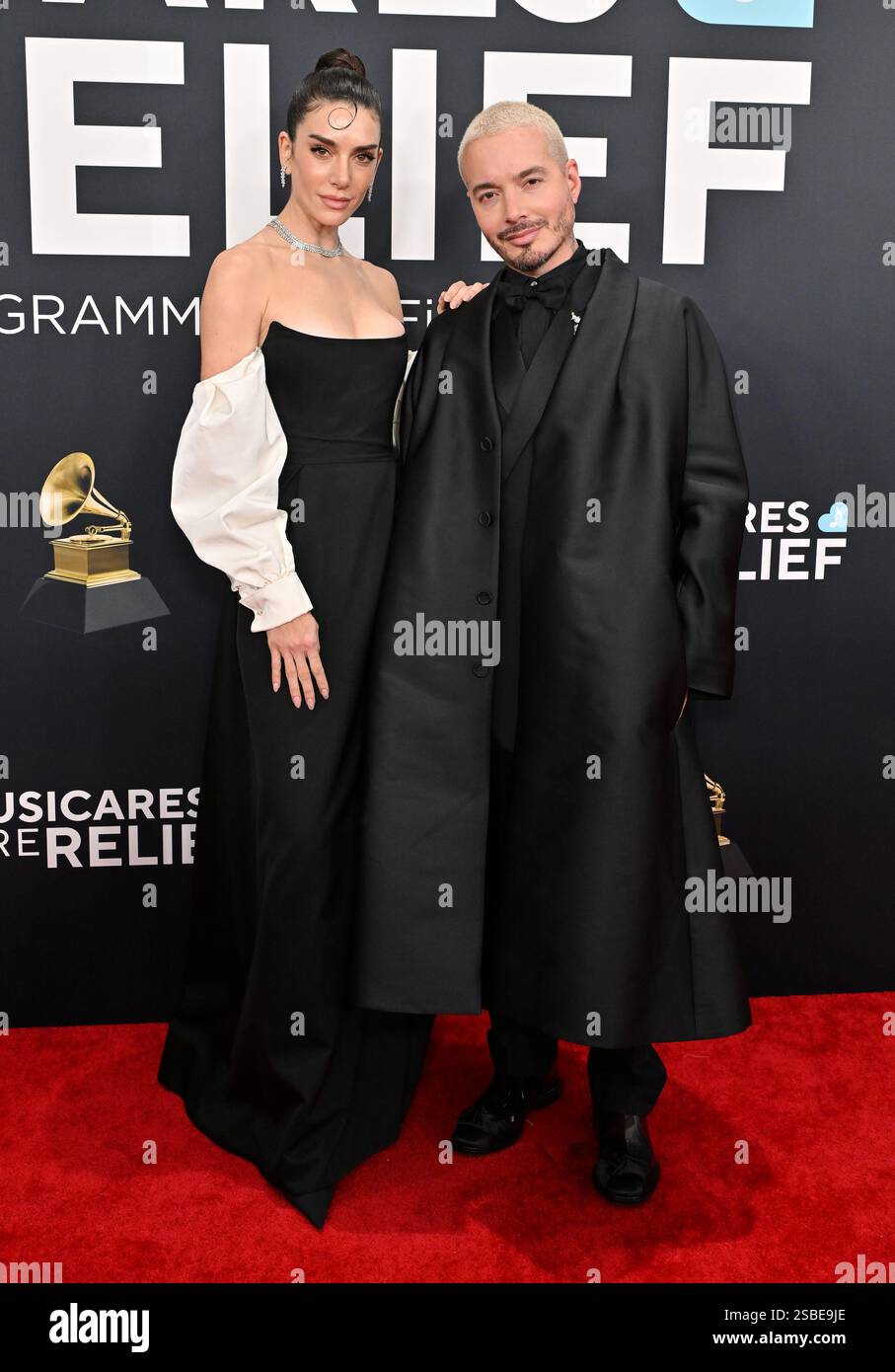 Los Angeles, USA. 02nd Feb, 2025. Valentina Ferrer and J Balvin ...