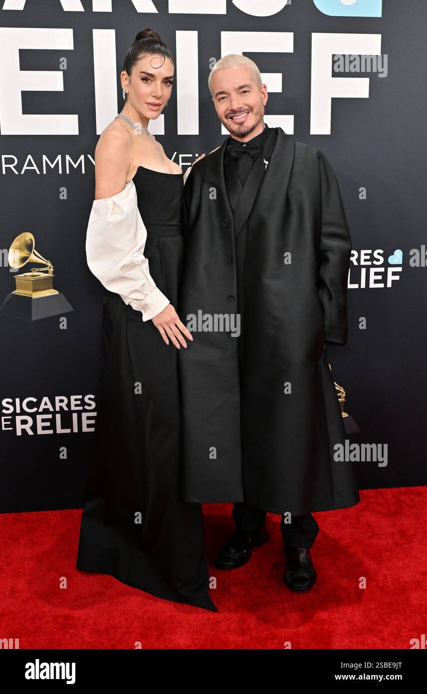 Los Angeles, USA. 02nd Feb, 2025. Valentina Ferrer and J Balvin ...