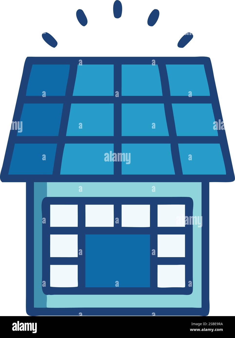 Rooftop solar energy installation Cut Out Stock Images & Pictures - Alamy