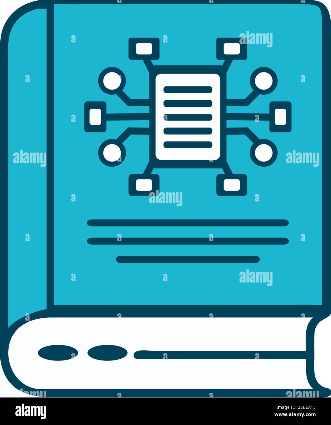 Digital Book with AI Circuit Board Stock Vector Image & Art - Alamy