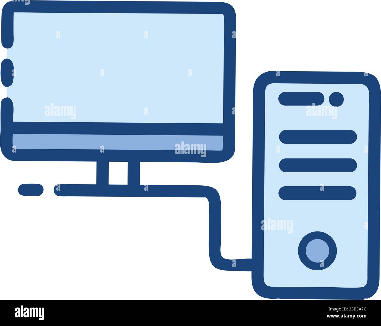 Cloud Computing Desktop Server Connection Stock Vector Image And Art Alamy