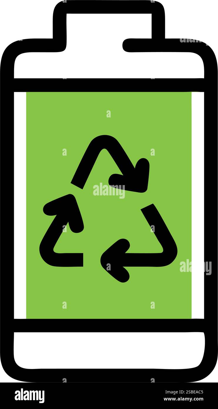 Recyclable Battery Green Energy Storage Stock Vector Image & Art - Alamy