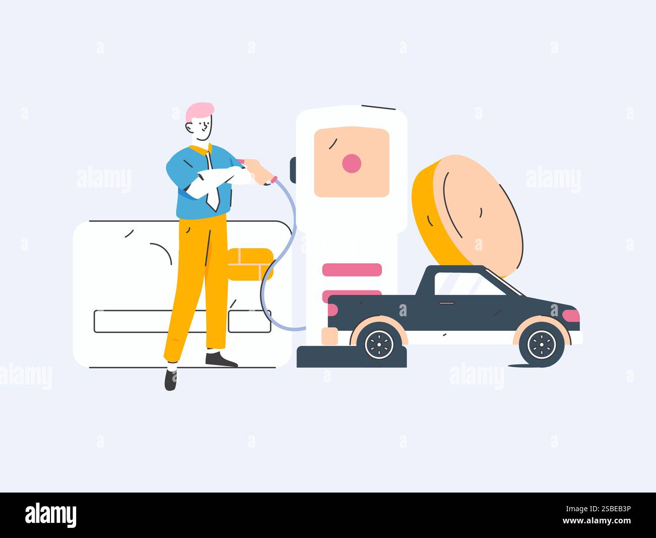 Vector Internet operation hand-drawn illustration of people getting ...